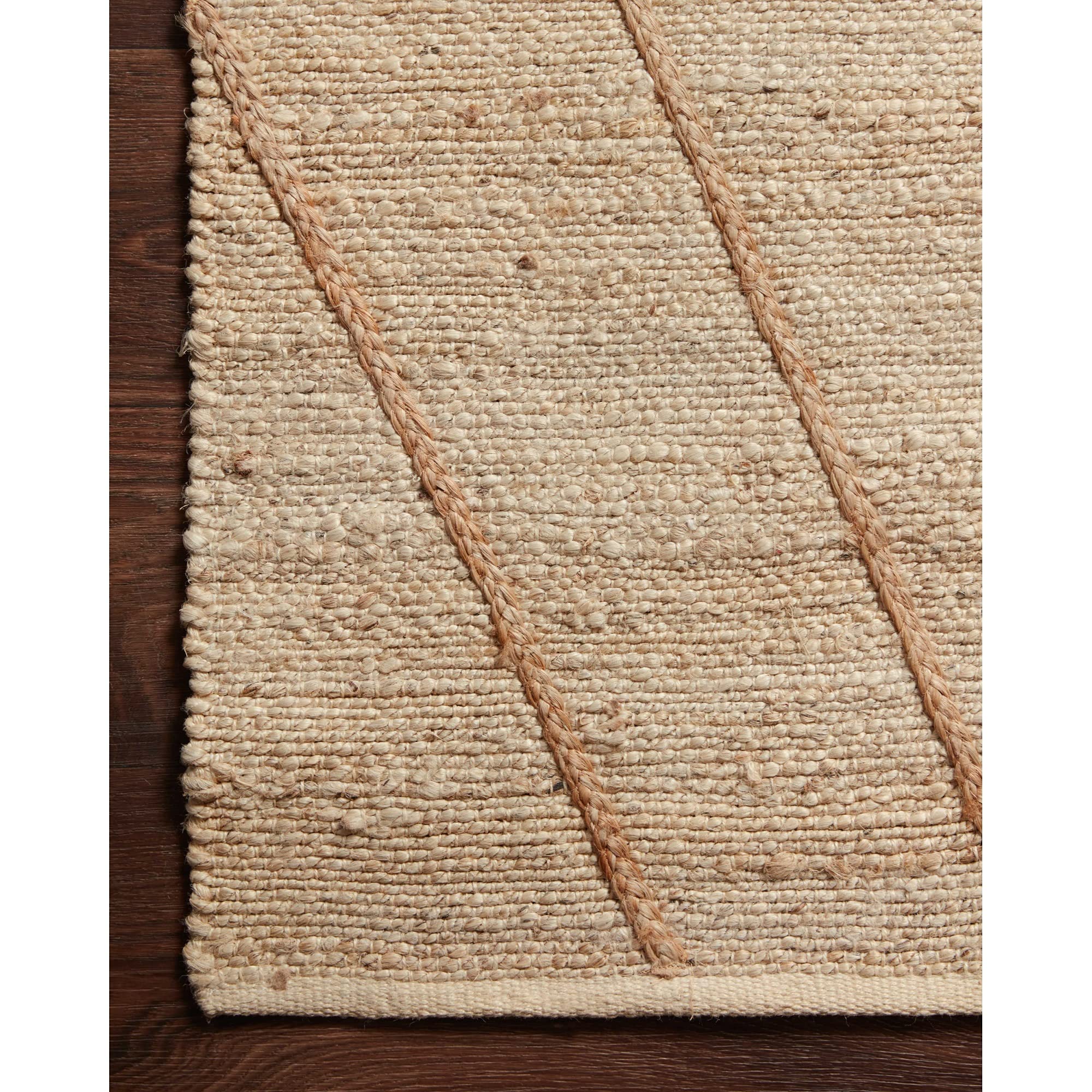 Loloi II Bodhi Ivory/Natural 3'-6" x 5'-6" Accent Rug