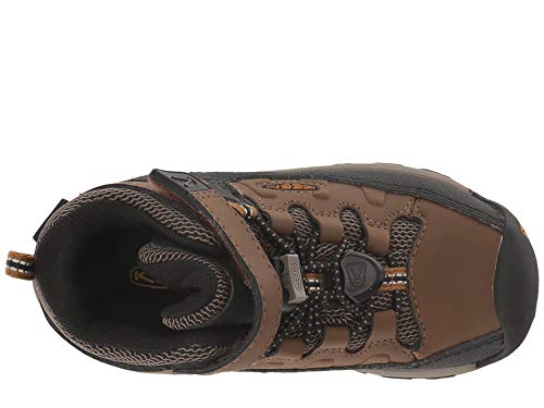 KEEN unisex child Targhee Mid Height Waterproof Hiking Boot, Dark Earth/Golden Brown, 11 Little Kid US
