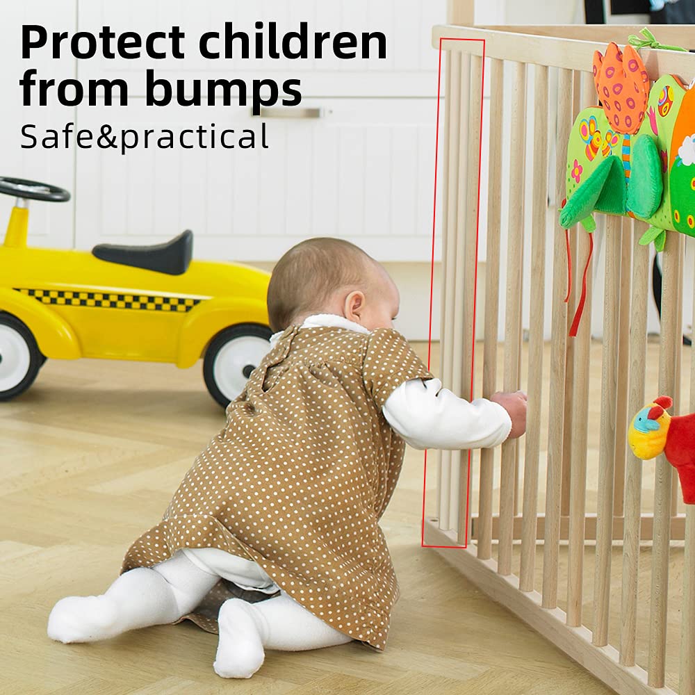 SKEZN Extra-Wide Baby Proofing Edge Protector Guards Smooth 6.5ft Baby Safety Foam Bumpers with Adhesive 3M Tape (Beige)