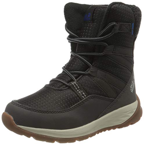 Jack Wolfskin Polar Bear Texapore High Hiking Shoes Boot, Phantom/Off-White, 3 US Unisex Big Kid