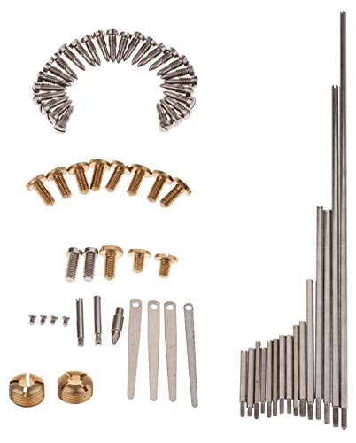 Jiayouy 1 Set Alto Sax Repair Kit Include Sax Inlays Sound Hole Pad Screws Spring Needles Rollers Woodwind Instrument Replacement Accessory