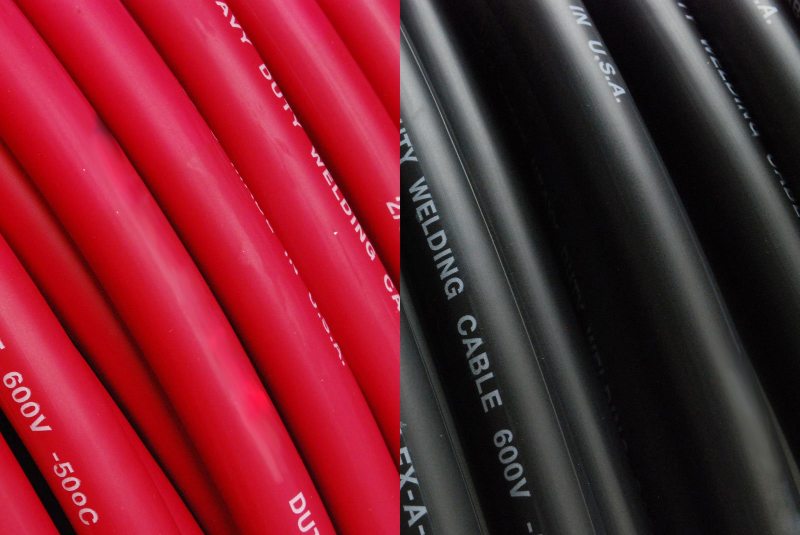 TEMCo INDUSTRIAL WC0181-100' (50' Blk, 50' Red) 2 Gauge AWG Welding Lead & Car Battery Cable Copper Wire Black + RED | Made in USA