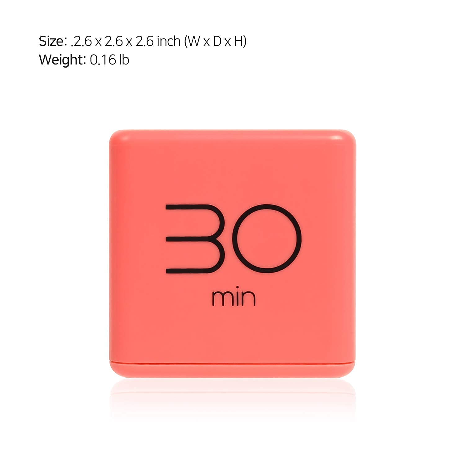 mooas Cube Timer Coral (10, 30, 50 and 60 Minutes) & Violet (5, 10, 20 and 30 Minutes) Bundle, Timer for Studying, Cooking and Workout…
