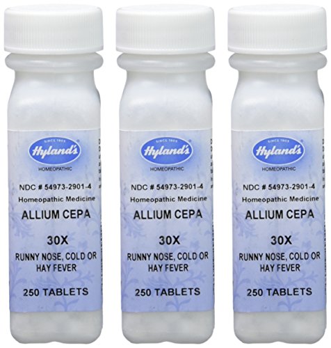 Hyland's Allium Cepa 30X Tablets, Natural Homeopathic Relief of Runny Nose, 250 Count