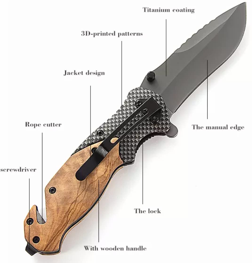 Personalized Olive Handled Laser Engraved Custom Pocket Knife Multi Tool Rope Cutter Outdoors Hunting Fishing Steel Blade Camping (Deep Sea Fishing Marlin Sailfish)