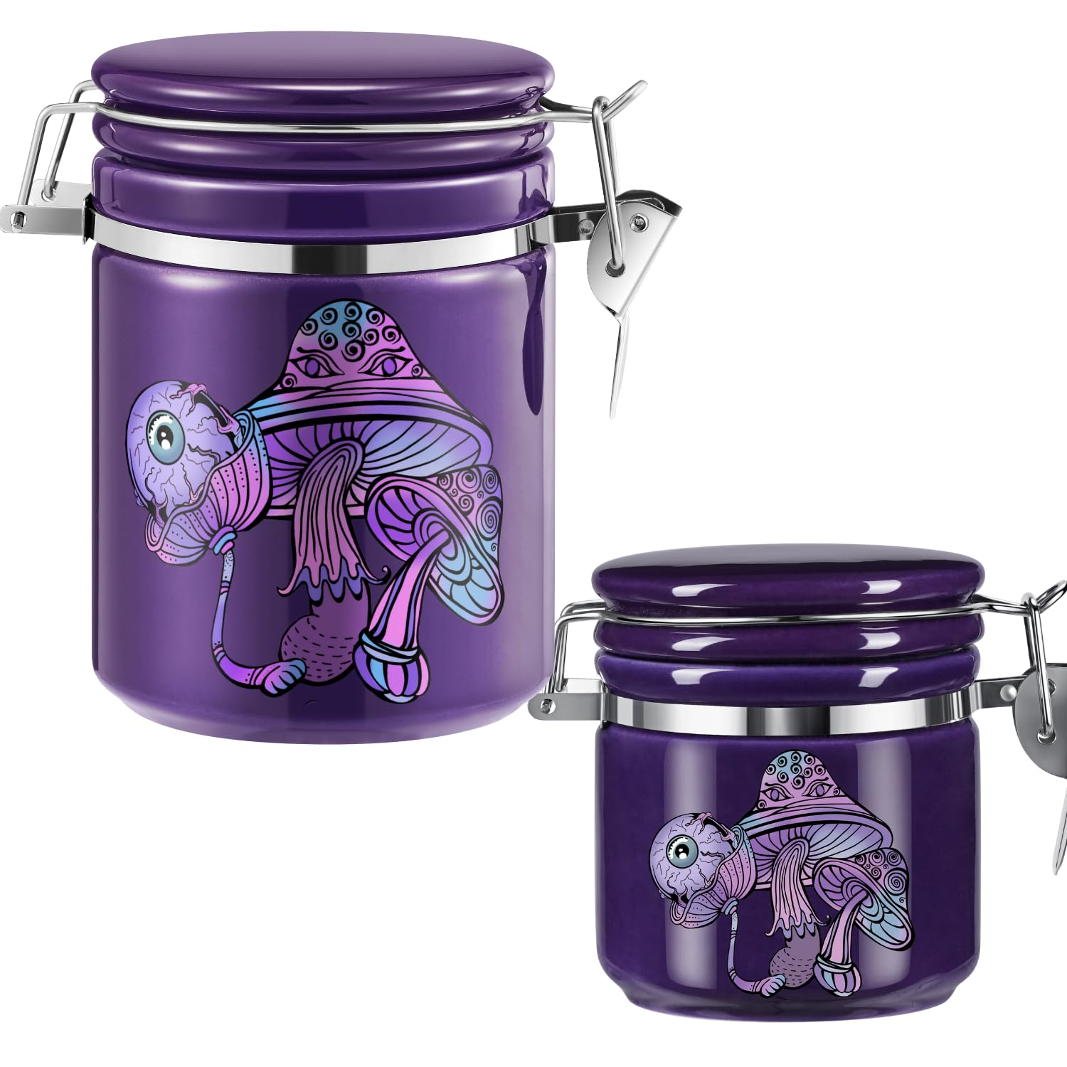 KARCOOL Mushroom Smell Proof Jar 2 Pack Bundle - 250ml + 500ml
