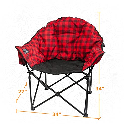 Kuma Outdoor Gear Lazy Bear Heated Chair 1, Red Plaid