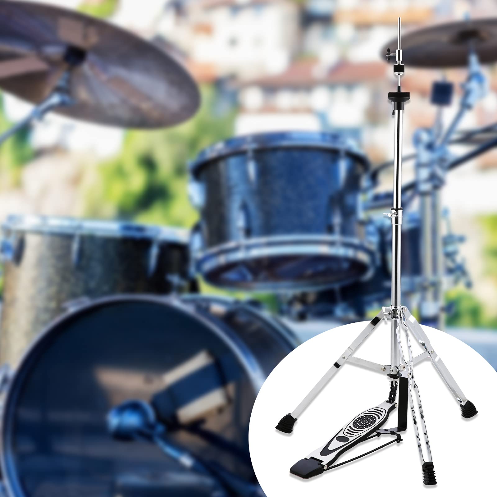 LOLUNUT Hi hat stand,hat cymbals stand,high hat stand with smooth pedal,practice high hat fit 13'' 14'' 15'' 16''cymbals