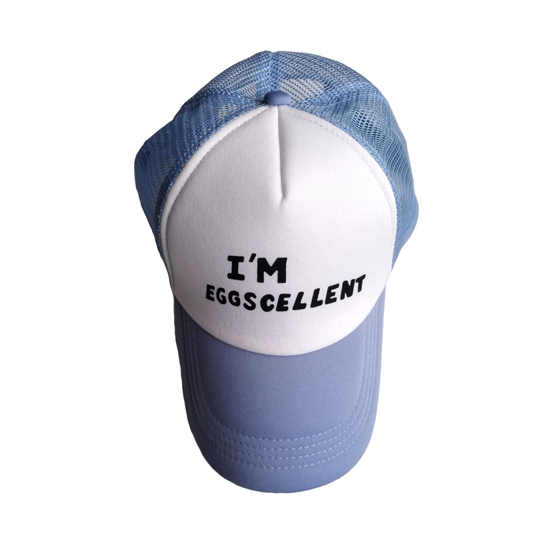 I'm Eggscellent Trucker Hat The Regular Show Cap Rigby Mordecai TV Show Costume Blue