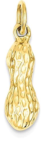 IceCarats 14K Yellow Gold Peanut Necklace Charm Pendant Only