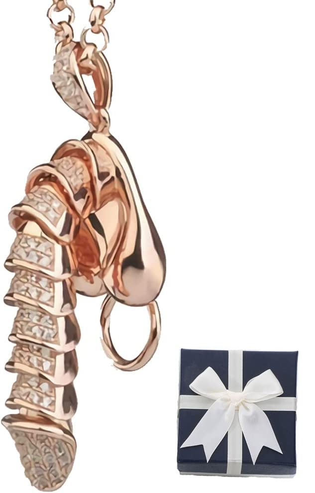 NUTRIG Funny Erectable Pendant, Creative Human Organ Modeling Pendant Necklace Couple Funny Necklace for Punk Men Women (Color : Rose Gold)