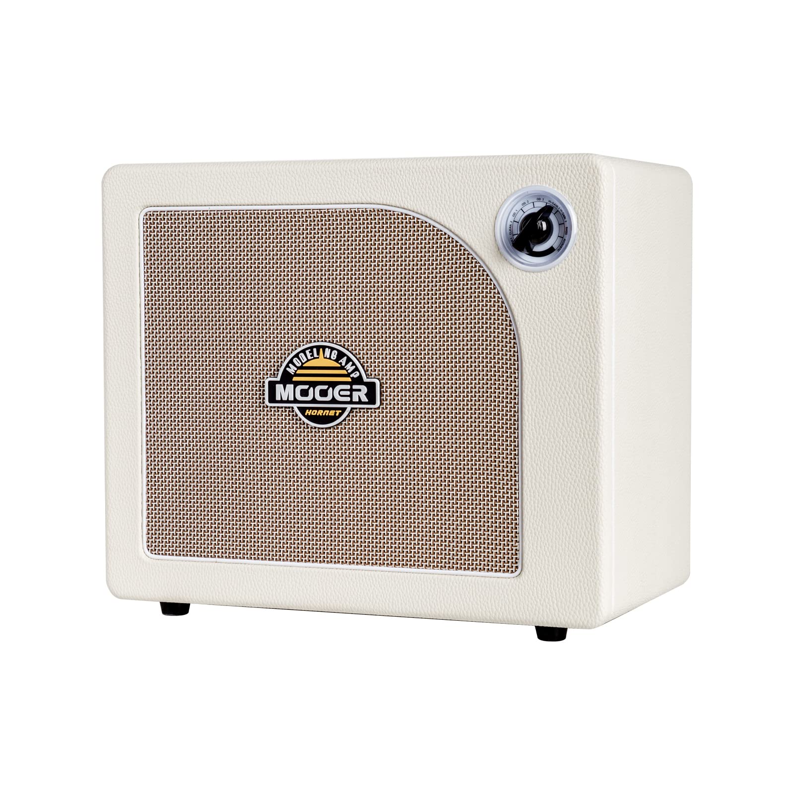 MOOER Guitar Amp Combo Practice, 30W Digital Modelling Amplifier Built-in Bluetooth, Headphone Out Put, 9 Preset mode for Beginner-Upgrade Hornet White