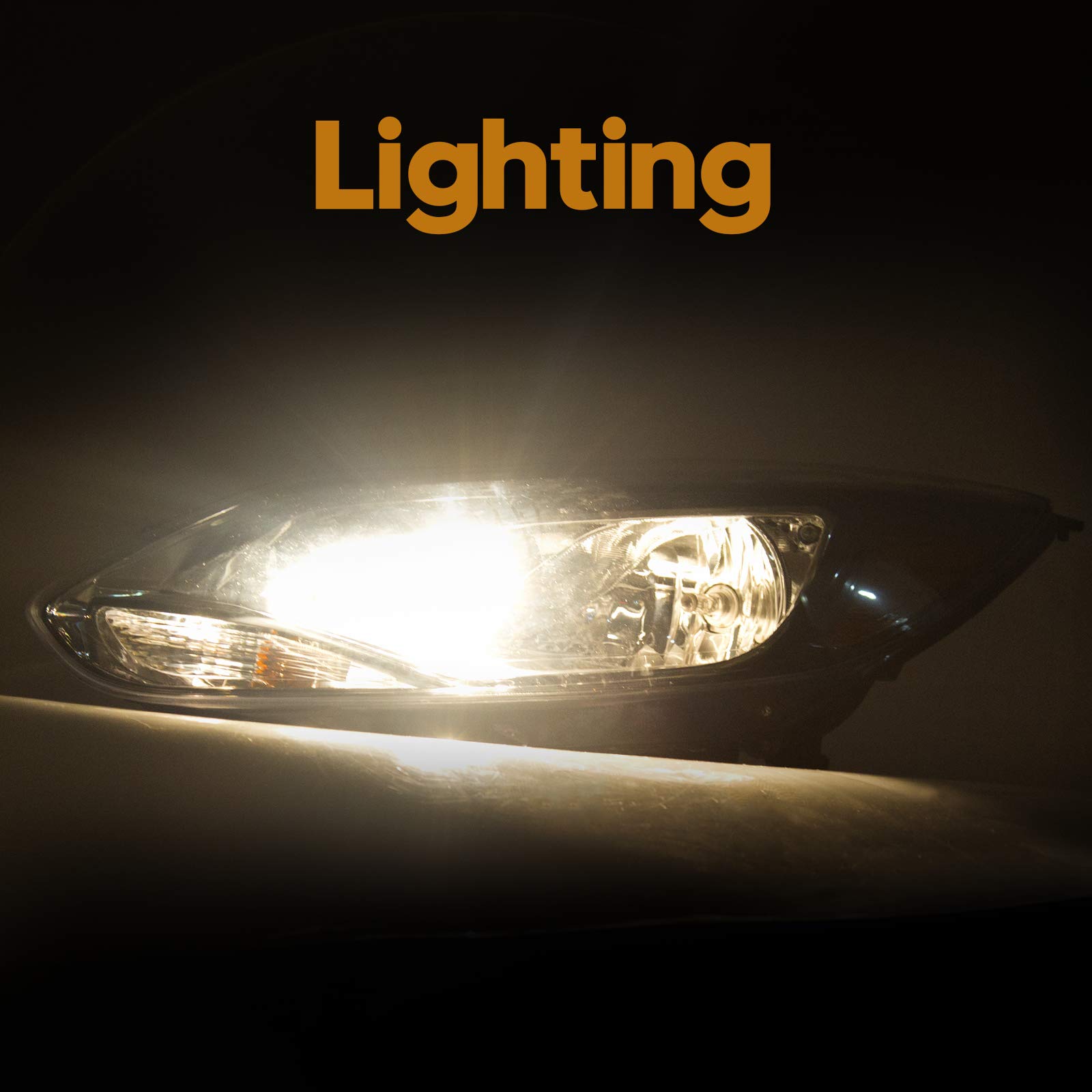 JMTAAT New Pair Amber Headlights Compatible with 2012-2014 Ford Focus Driver Left+Passenger Right Headlamps w/Bulbs Replacement For FO2503299 FO2503298
