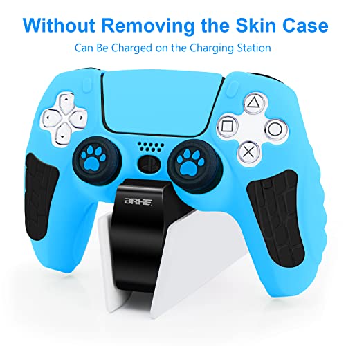 Protective Case for PS5 Controller Skins Cover Anti-Slip Grip Silicone Cover Protector Case Compatible with PS5 Slim/PS5 Pro Wireless/Wired Gamepad Controller with 2 Thumb Grip Caps/Sticker