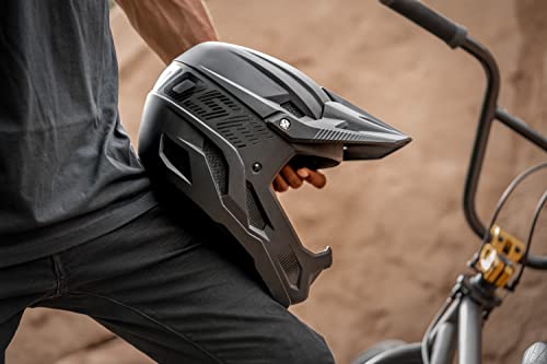 Mongoose Title Full Face Bike Helmet, Fits Head Circumferences of 55-56cm, Adult/Small, Matte Black