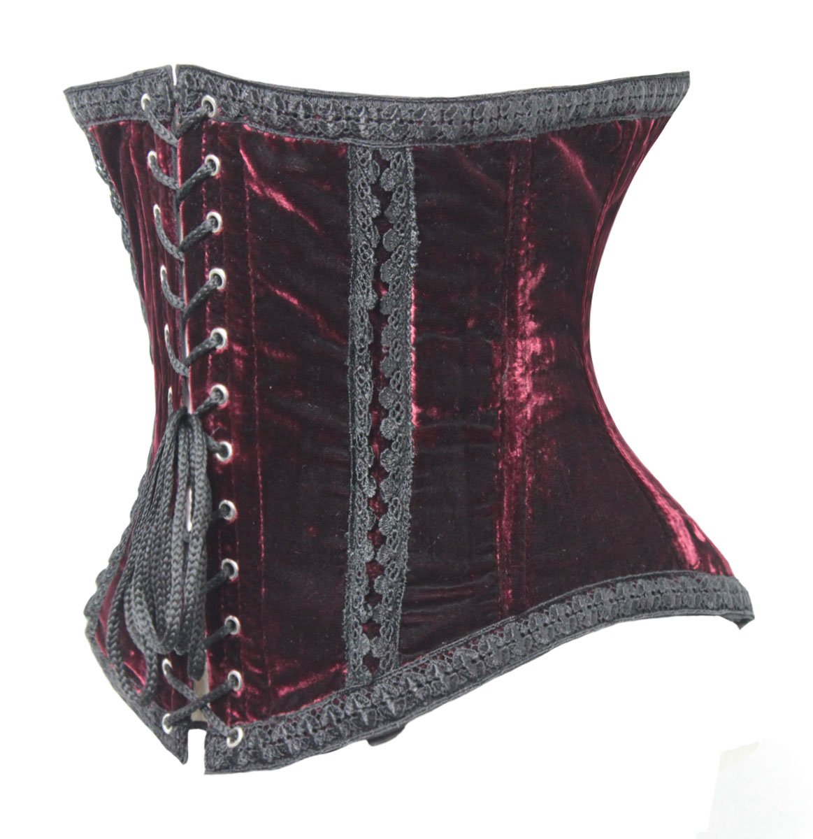 luvsecretlingerie Heavy Duty 26 Double Steel Boned Waist Training Velvet Underbust Tight Shaper Corset #8023-VE