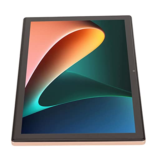 RongM 10.1 Inch Tablet, Octa Core Processor Call Support Tablet 10.1 inch IPS Screen Dual Speakers for Home for Travel Gold US Plug