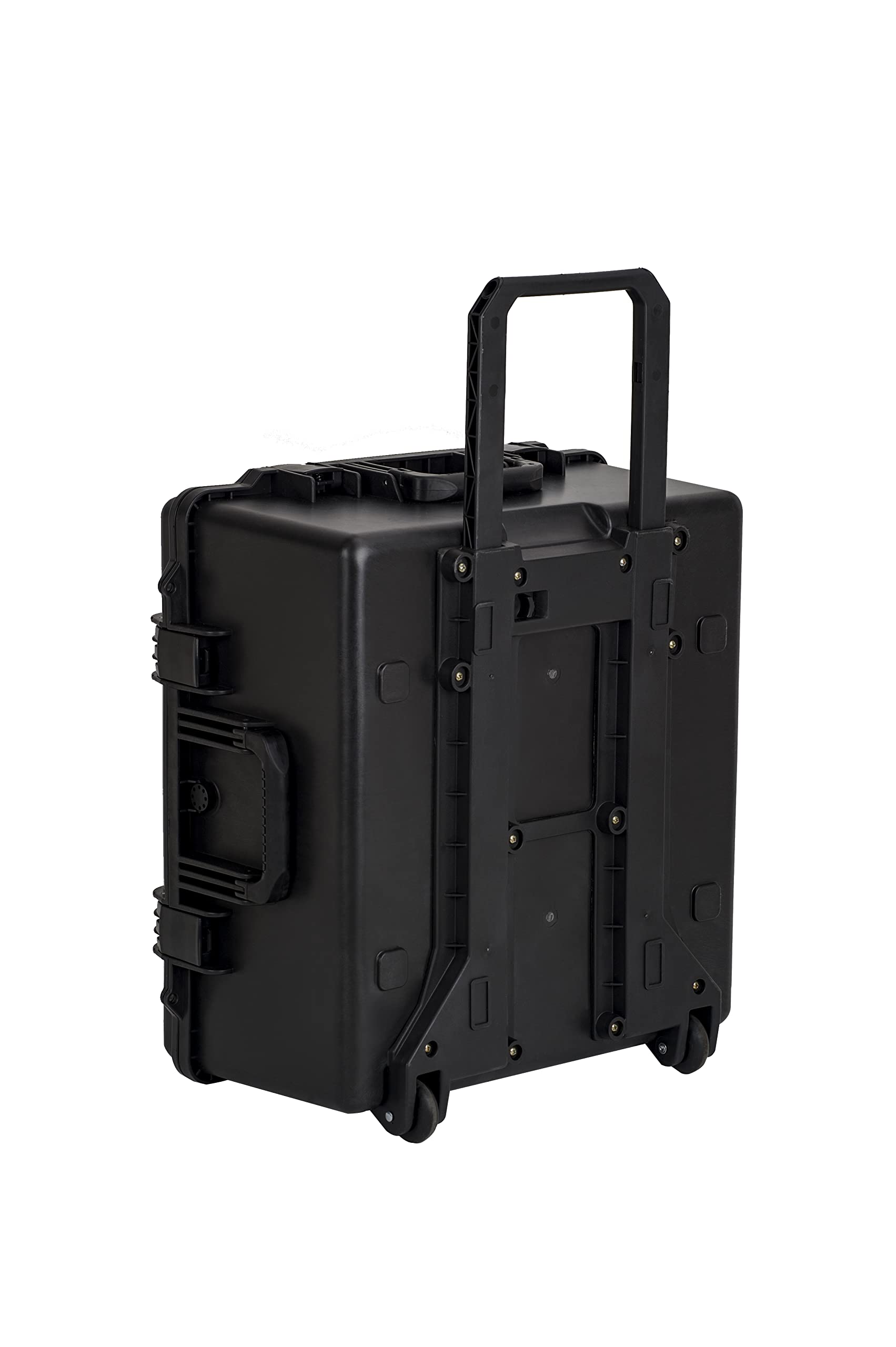 MEIJIA Portable All Weather Waterproof Hard Case, Camera Case with Customizable Fit Foam And Rolling Wheels, 24.8"X23.7"X13.17",Elegant Black