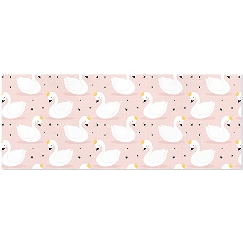 Veundei 3 Pack Gift Wrapping Paper Bundle Beautiful Swan Princess Wrapping Paper Roll Packing Paper Gift Wrap for Birthdays, Weddings, Party, Holiday, Baby Shower, 58 x22.8 Inch (9.18.sq.ft) per Roll