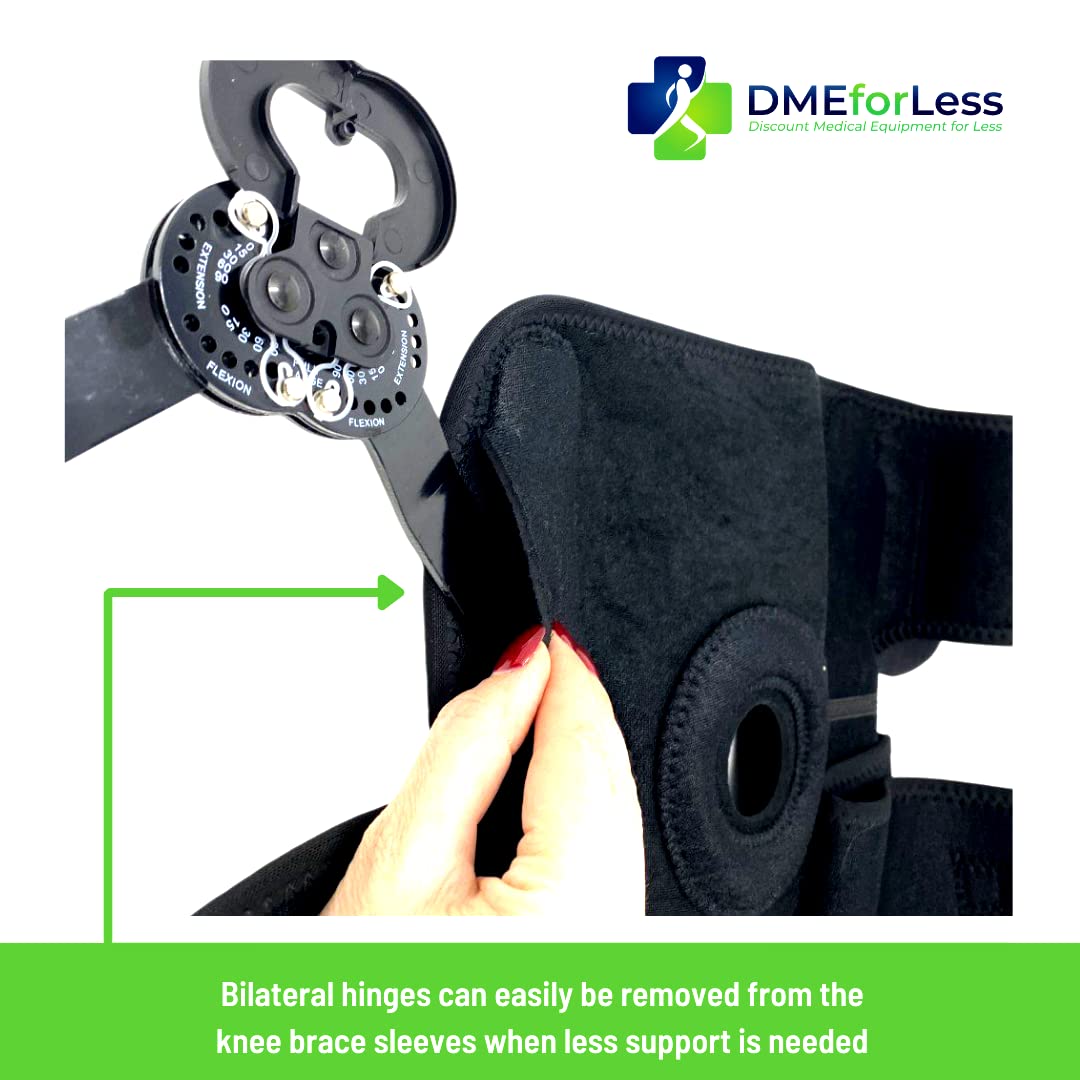 Knee Brace Wrap Dual-axis motion hinge with adjustable flexion/extension stops (Plus Adult)