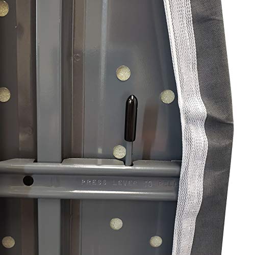 HOMZ T-Leg Clothes Ironing Board, Compact Foldable Standard Size Adjustable Height with Foam Pad & Cotton Cover, Charcoal Gray