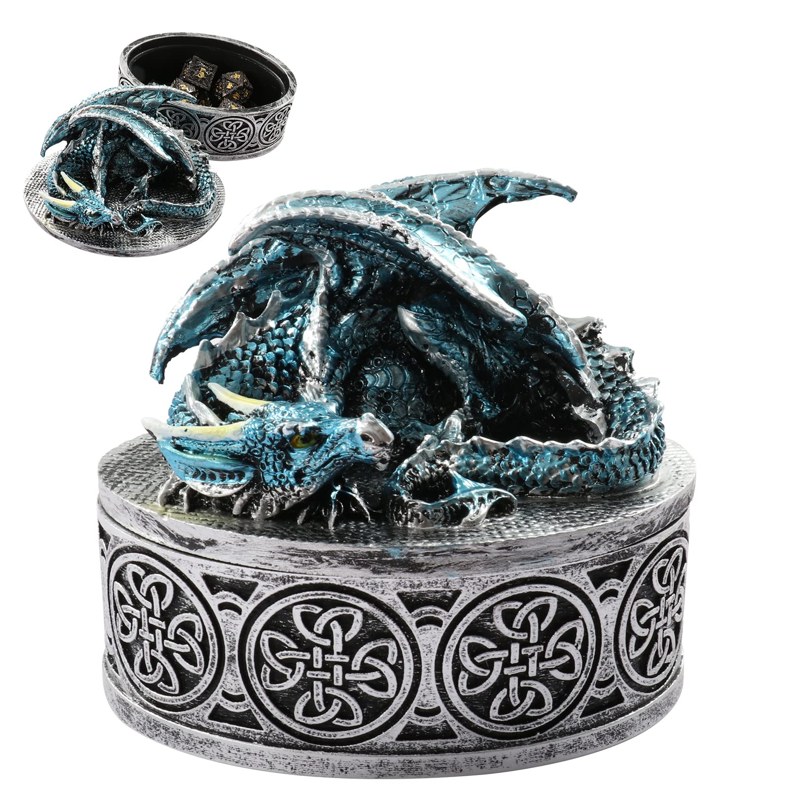 New DND Dice Gift Storage Box,Dice Set Accessories for Dungeons and Dragons,Pathfinder,Magic The Gathering, Dungeon Dragon RPG Role Playing Game