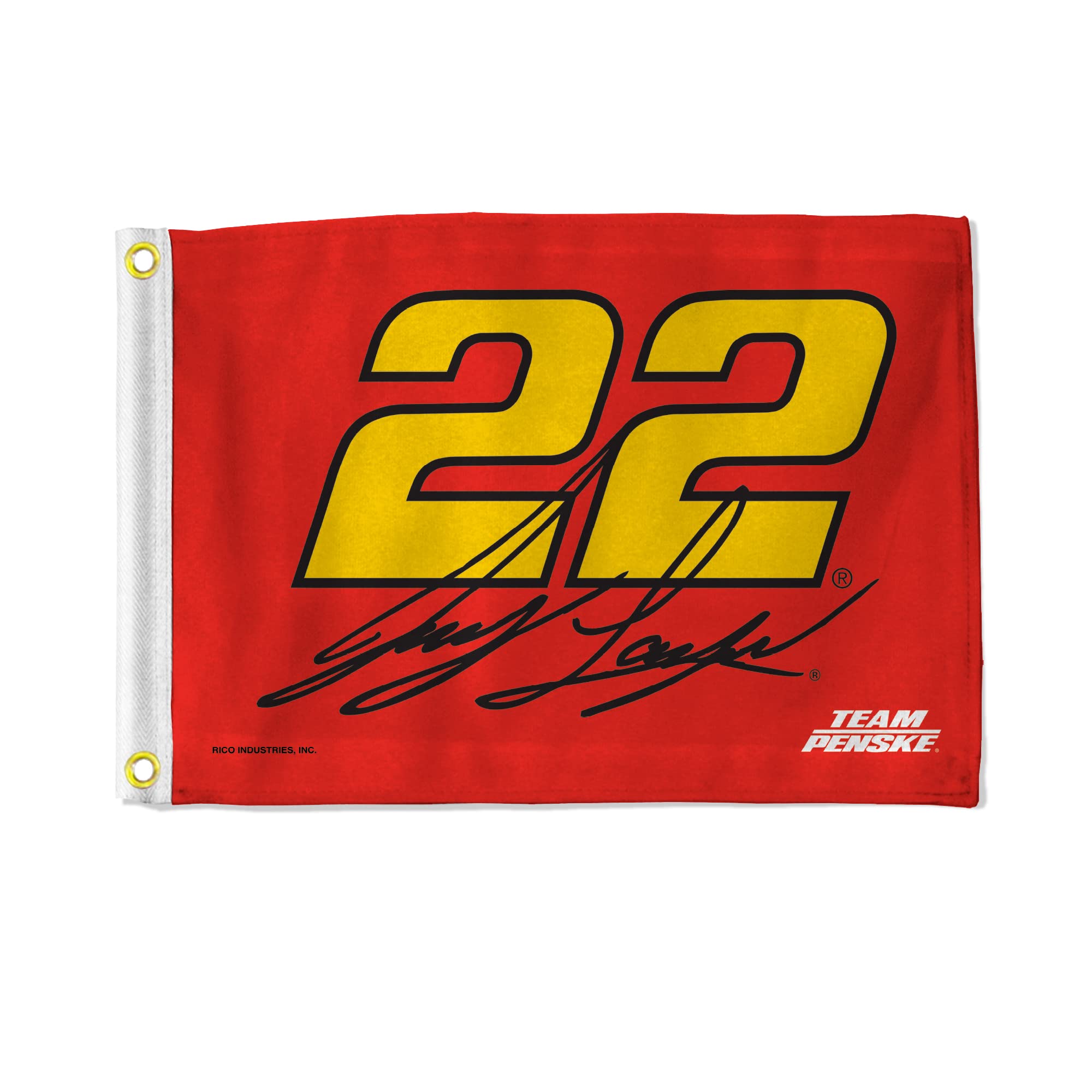 Joey Logano #22 Flag 12.5" x 18" Boat Flag Golf Cart Flag - Joey Logano #22