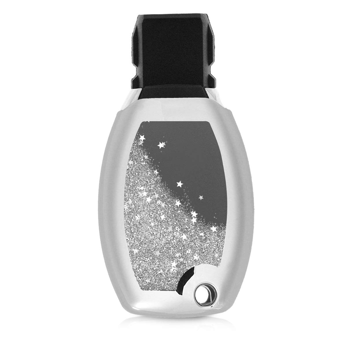 kwmobile Key Cover Compatible with Mercedes Benz - Stars Snow Globe