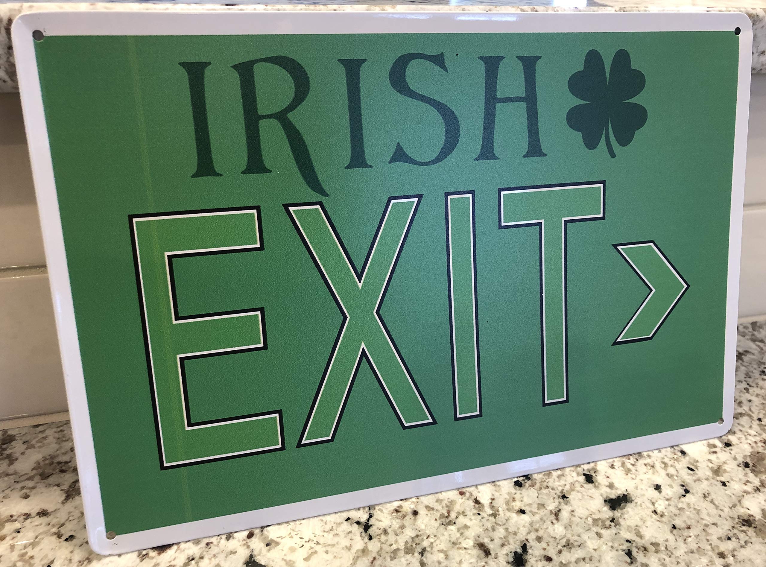 Irish Exit Sign 12" x 8" Funny Pub Home Bar Man Cave Garage Decor