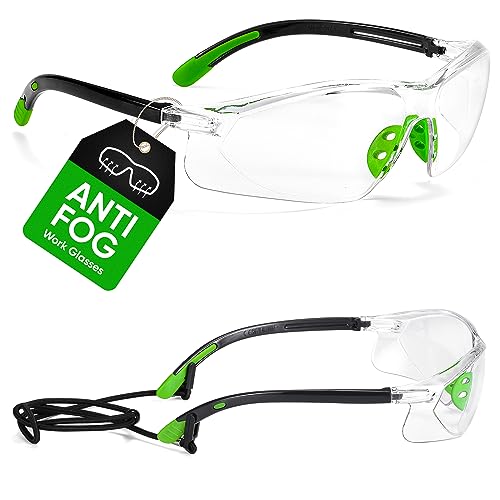 SAFEYEAR Anti Fog Z87 Safety Glasses for Men & Women Protective Eyewear Lab Work Glasses