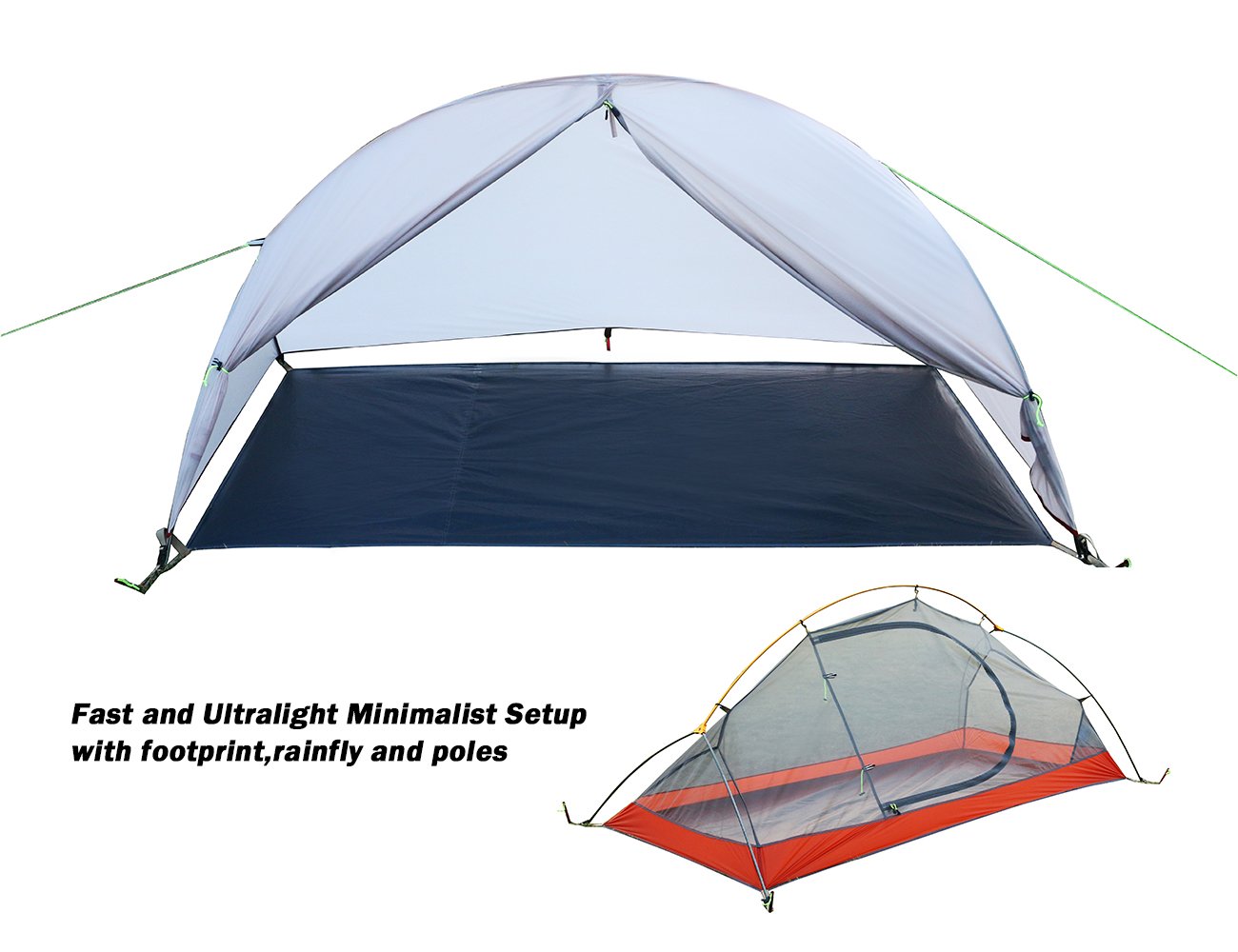 Luxe Tempo Ultralight 1 Person Solo Backpacking Tents (White)