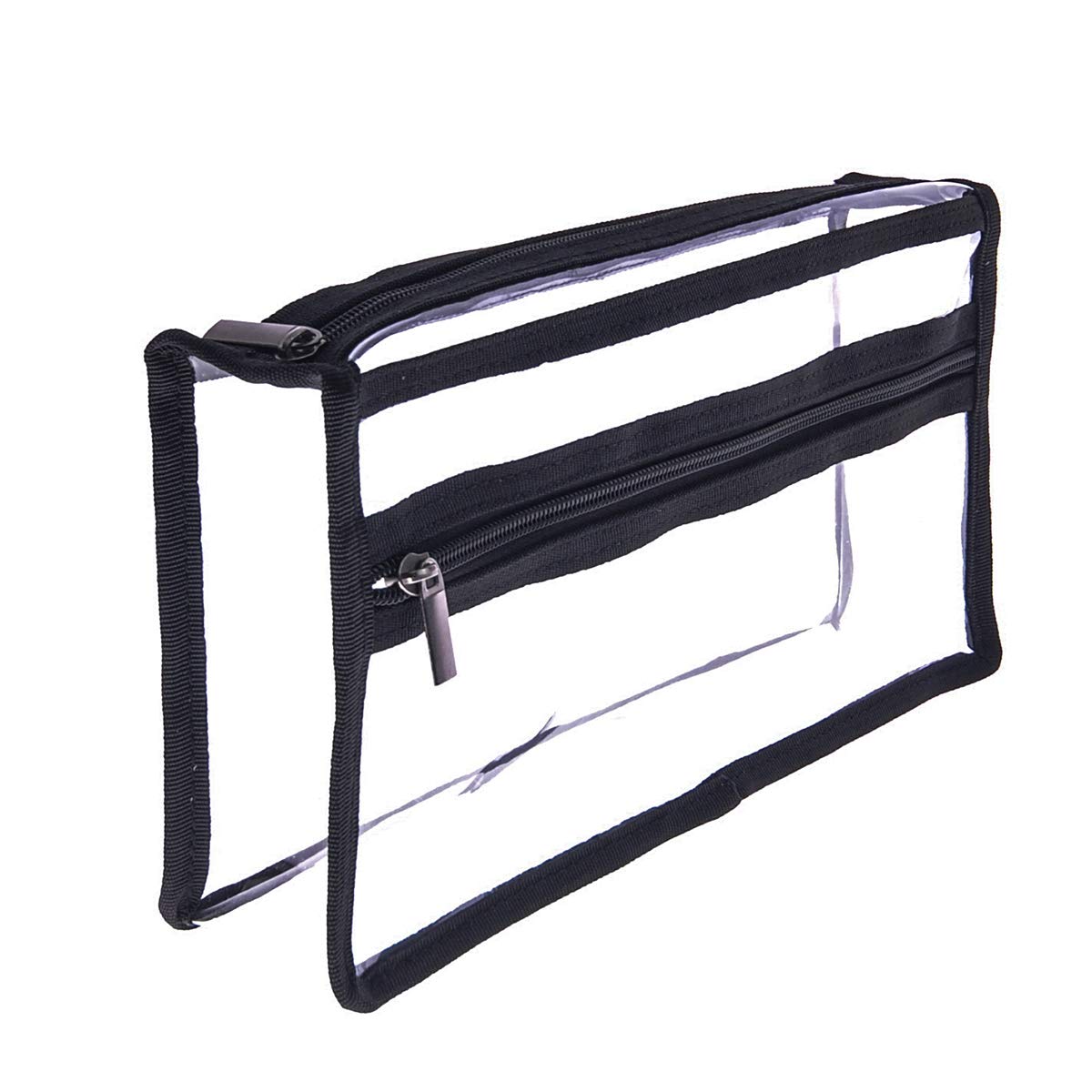 Jula Vance Clear PVC Makeup Bag Transparent Actor Bag Large Cosmetic Organizer Bag Makeup Kits Pouch Travel Make Up Accessories Storage Bag Clear Pencil Pouch Case Bag