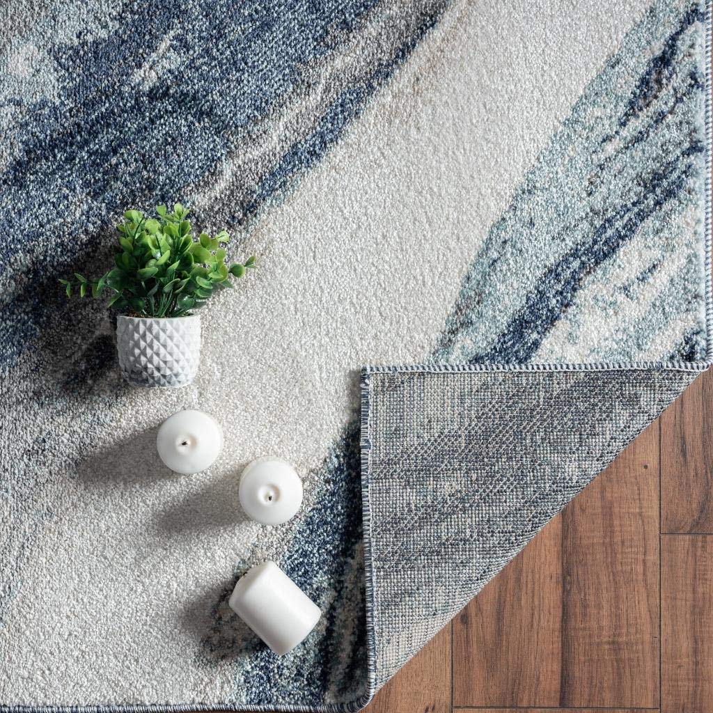 LUXE WEAVERS Lagos Collection 7983 Blue 6x9 Art Deco Area Rug