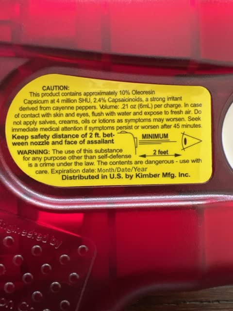 Kimber Self Defense Less-Lethal PepperBlaster II; Pepper Spray Gun (Set 3,Red)