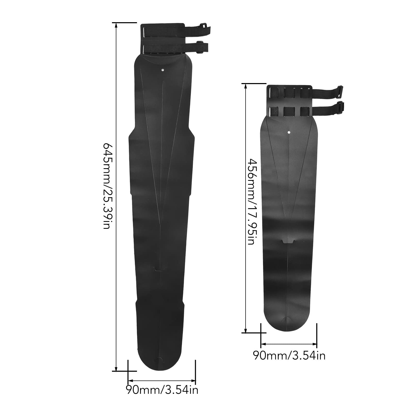 Mountain Bike Bike Fender, Soft Waterproof PP Bicycle Fender Rollable Good Flexibility for Riding