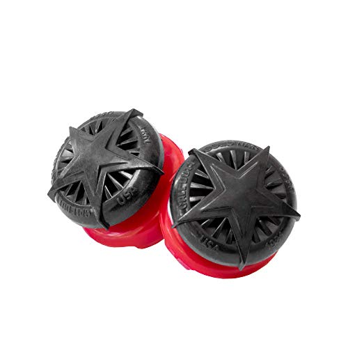 KontrolFreek Call of Duty: Black Ops Cold War Performance Thumbsticks for Xbox One and Xbox Series X | 2 High-Rise, Convex | Black/Red