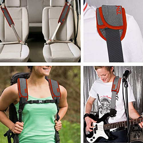 ZINZ Ultra Thick & Breathable Universal Shoulder Pad Cushion for Bag, Long & Comfort, Gray&Orange