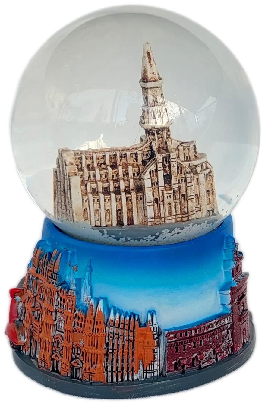 New Italian Souvenir Snowdome Italy Snowglobe Milan Cathedral Duomo Italia 9.6cm
