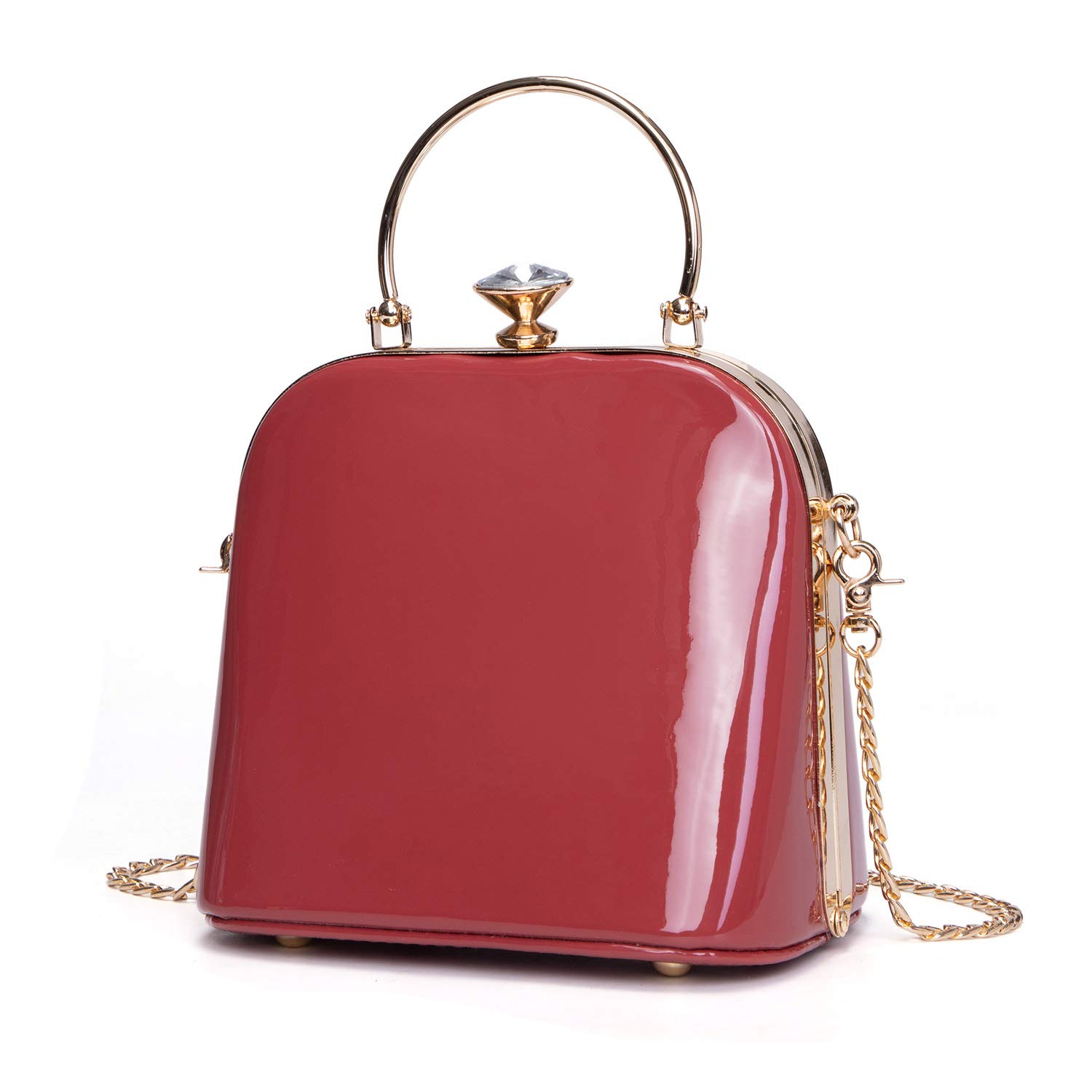 LA TERRE Patent Leather Handbags for Women Top Handle Satchel Purses