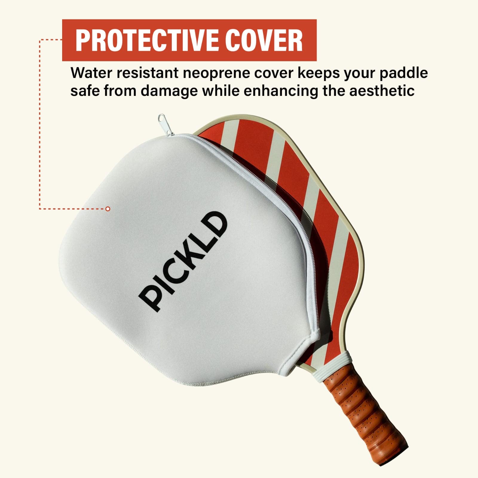 PICKLD Stylish Premium Pickleball Paddle Racket | Durable Fiberglass Surface | Honeycomb Core | Perfect Addition to a Pickleball Set | Indoor Outdoor Pickle Ball Paddle