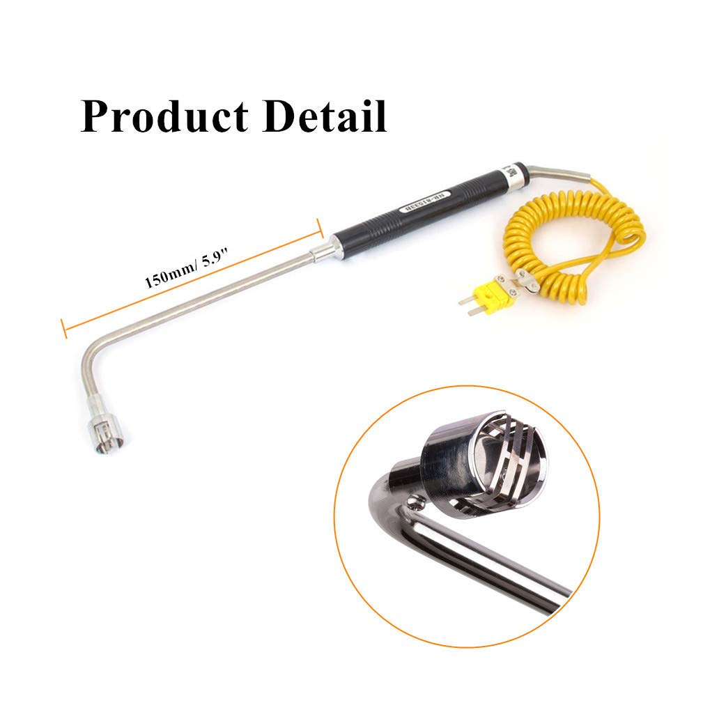 K Type Sensor Right Angle Surface Temperature Probe High Temperature Thermocouple -50 to 500℃, 1 Pieces