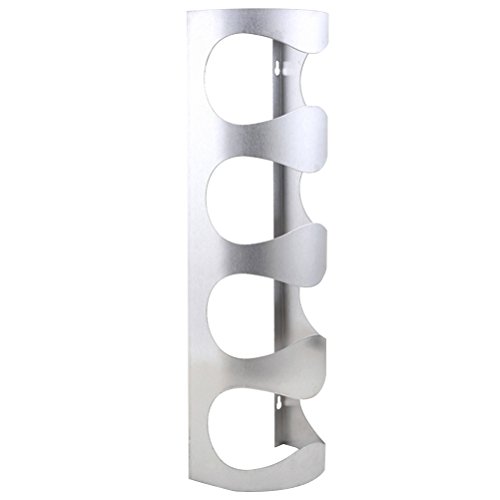 UPKOCH Wall Mounted Wine Racks, Stainless Steel Wine Bottle Rack, Wine Bottle Display Holder, Metal Hanging Bottle Organizer, Storage Shelf Organizer for 4 Bottles