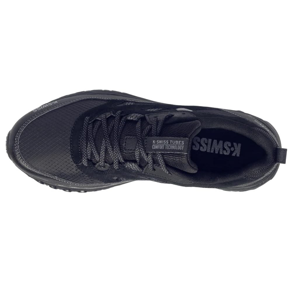 K-Swiss Men's Tubes 200 Trail Running Shoe, Black/Black, 10.5