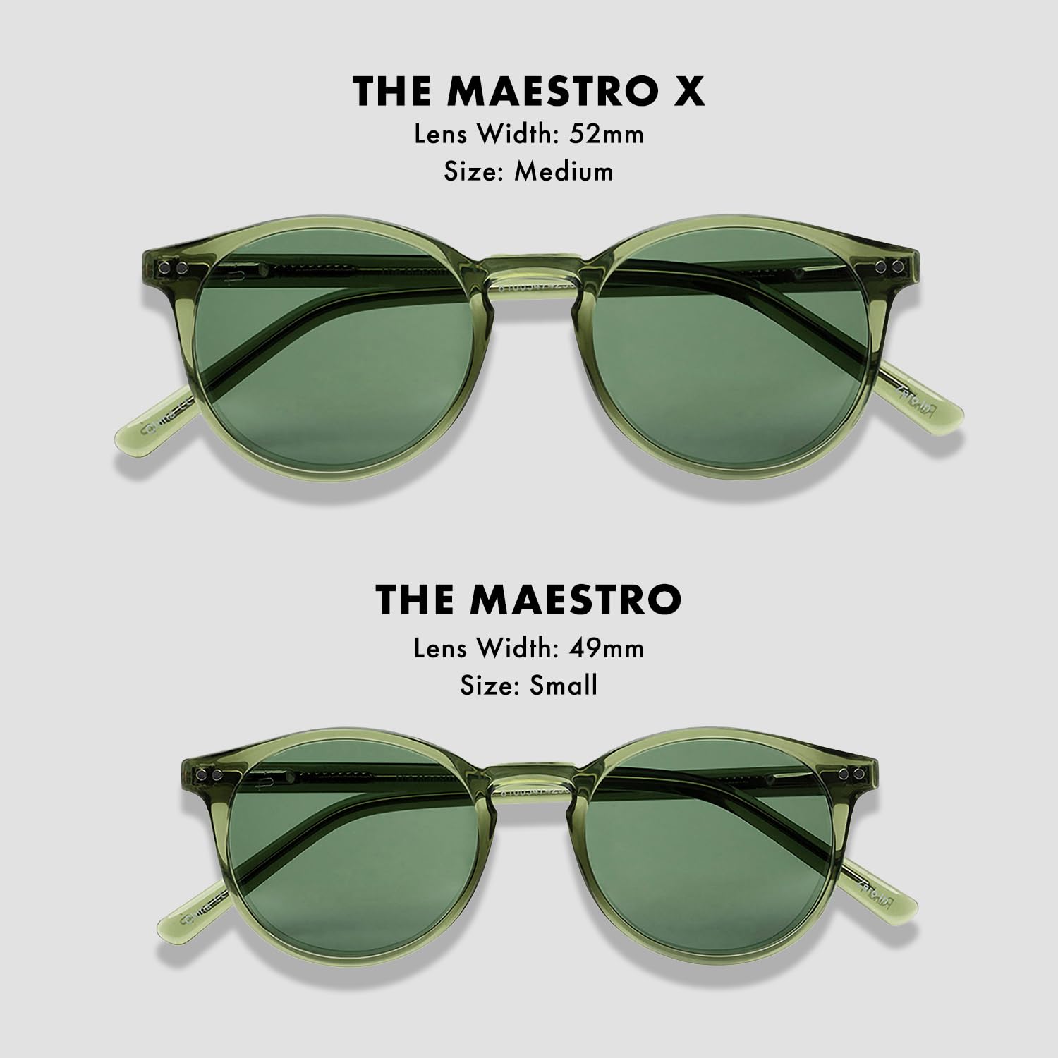Prive Revaux The Maestro Classic Round Sunglasses – Polarized, 100% UV Protection – For Men & Women – Hunter Green