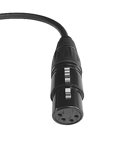 XLR Connector Headset Cable for Clear-Com CC-110-X4(5ft), Interchangeable Microphone Headphone Wire for Clear-Com CC-110 CC-300-X4 CC-220-X4 CC-400-X4 Headsets, 4 Pin XLR Female Adapter Cord(1 Pack)