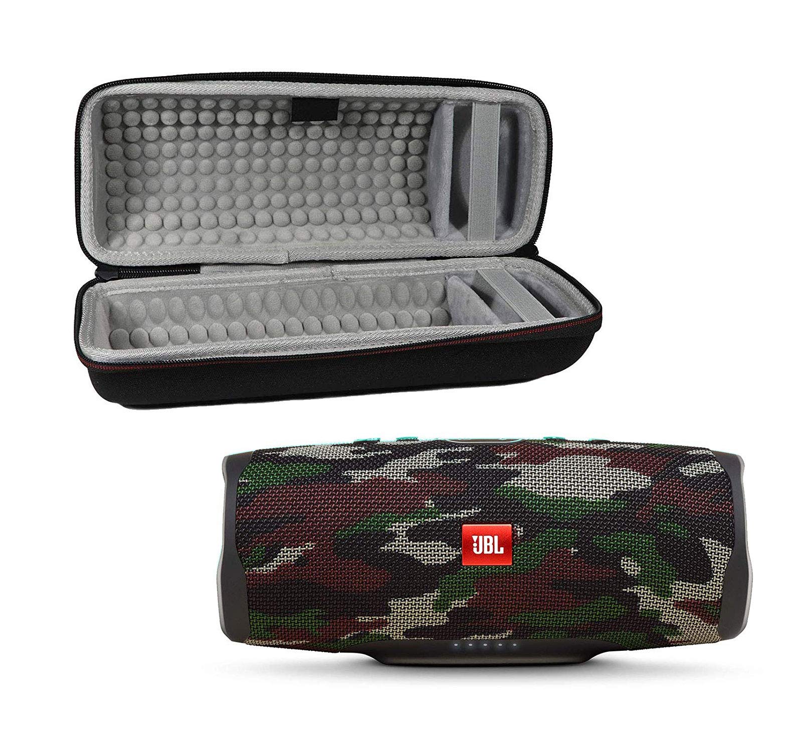 JBL Charge 4 Waterproof Wireless Bluetooth Speaker Bundle with Portable Hard Case (Green Camo)