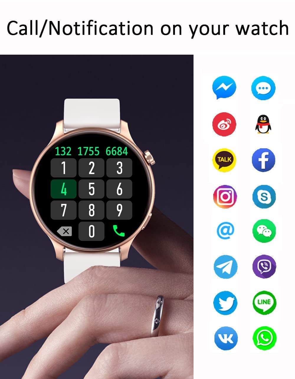 Smart Watches for Women Fitness Watch Bluetooth Call Dial Waterproof Activity Tracker for Sports Calories,Steps,Distance Android iOS Compatible