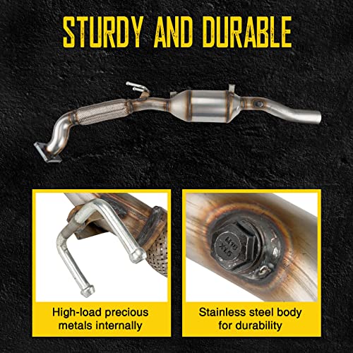 KAX Catalytic Converters,Catalytic Converter Stainless Steel Replacement for Beetle 2001-2005, Golf 2002-2006, J-e-t-t-a 2002-2005, Catalytic Converters OEM Replace 54582 (EPA Compliant)