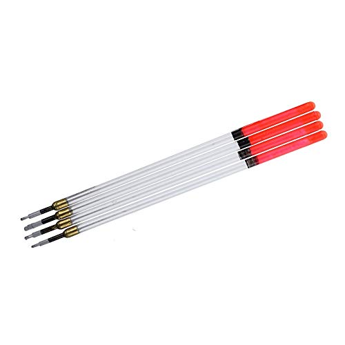 JINSUO LYDBM 20 Clear Crystal Waggler Fishing Fish Floats Floating Stem Tube Set (Color : Orange)