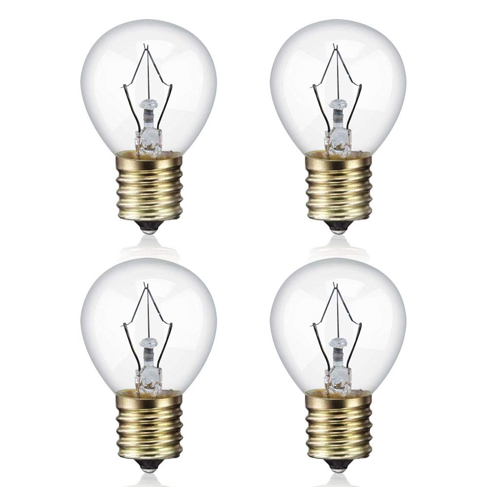 Luxvista Lava Replacement Bulbs E17 25 Watts Lava Lamp Bulb for 14.5-Inch Lava Lamp and Glitter Lamps Fits Intermediate E17 Socket 120 Volt S11 Intermediate Base Light Bulb 4-Pack